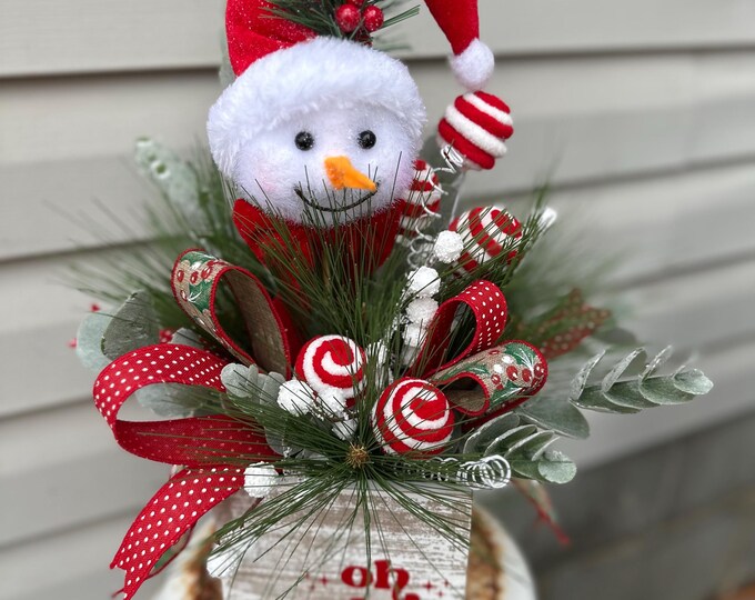 Winter Snowman Centerpiece, Snowman Table Decor, Snowman Christmas ...