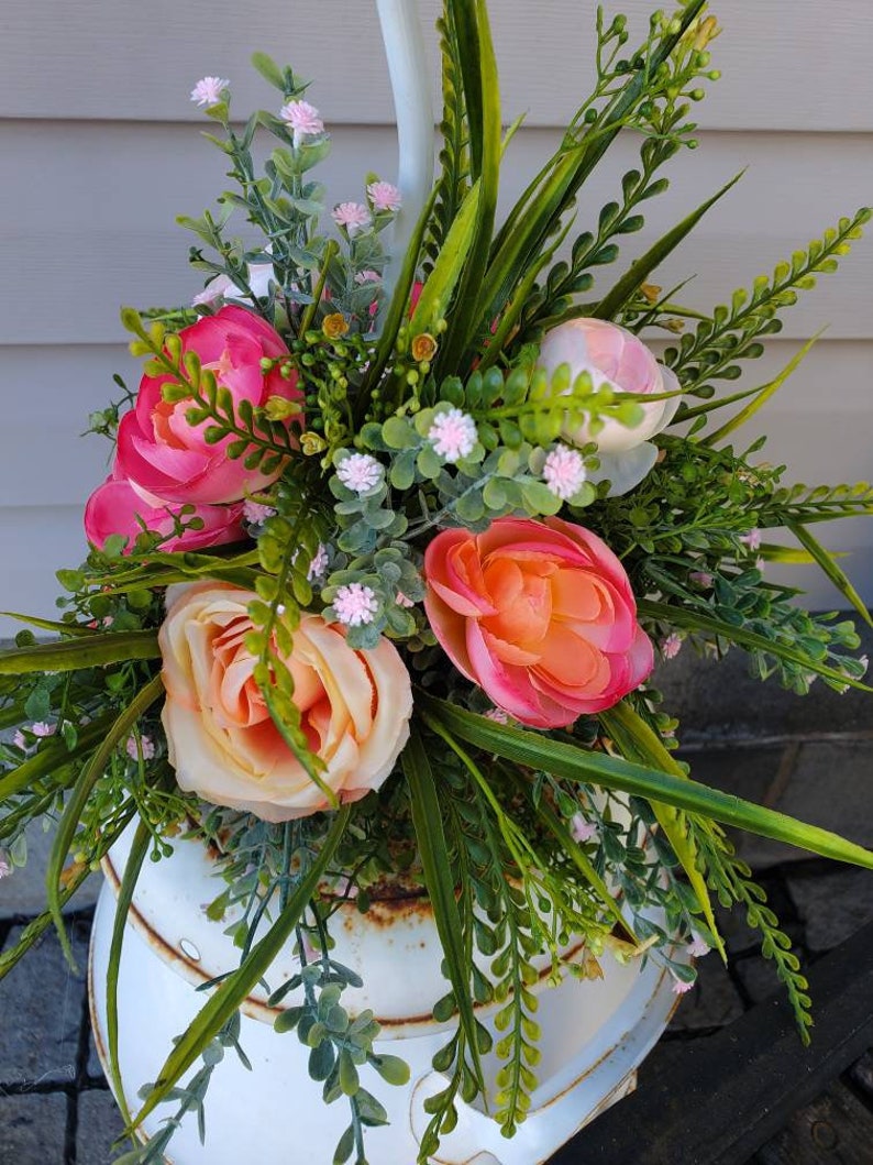 Spring Mushroom Centerpiece Pink Spring Floral Arrangement - Etsy