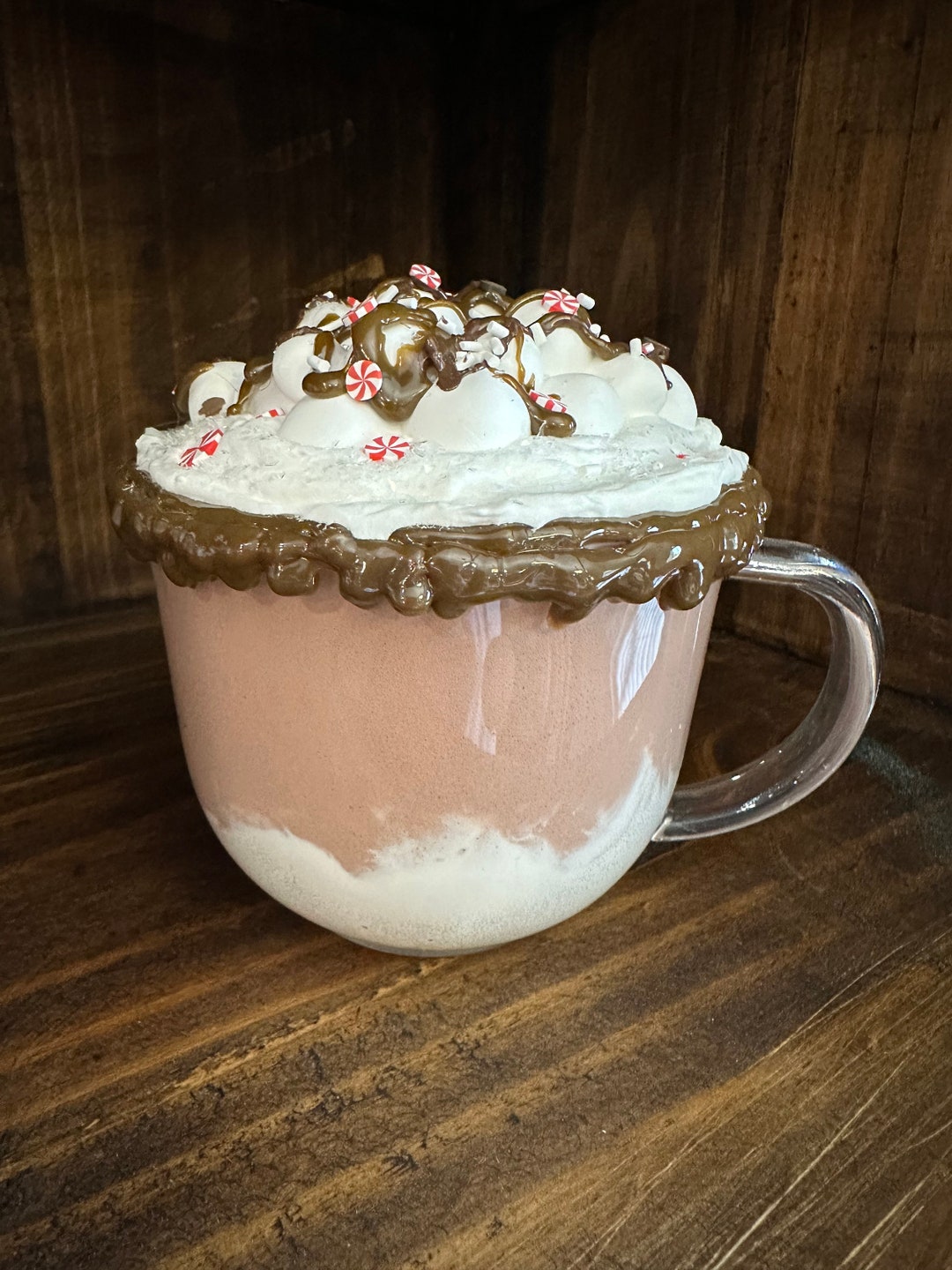 Fake Hot Cocoa Drink, Faux Hot Chocolate, Tiered Tray Decor, Faux Cocoa ...