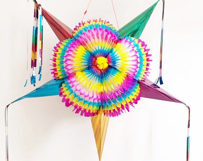Mexican Piñata, Foldable and Reusable Star Piñata, Mexican Fiesta ...
