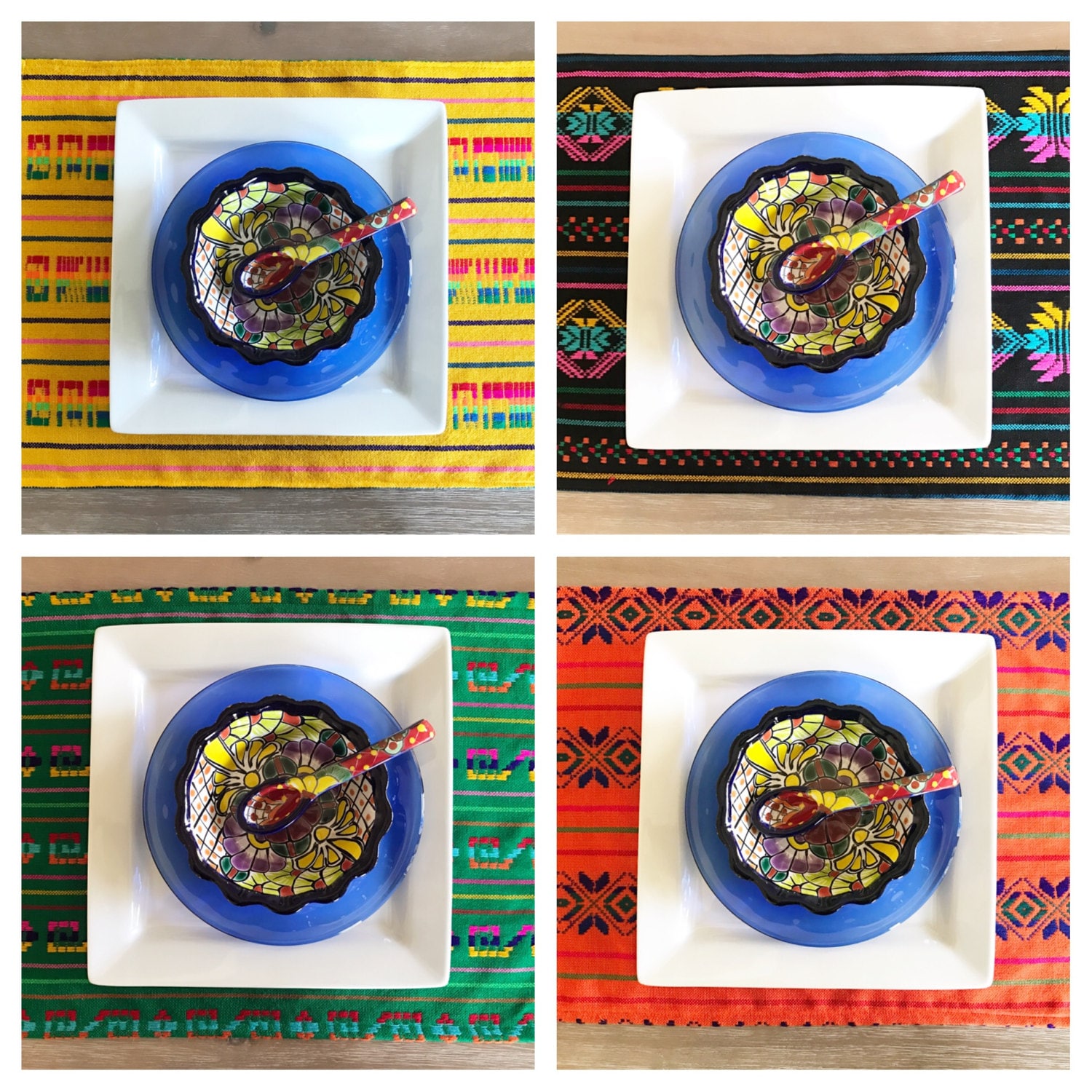 Mexican Fiesta Placemats: Boho Chic Linens, Set of 6 - Etsy