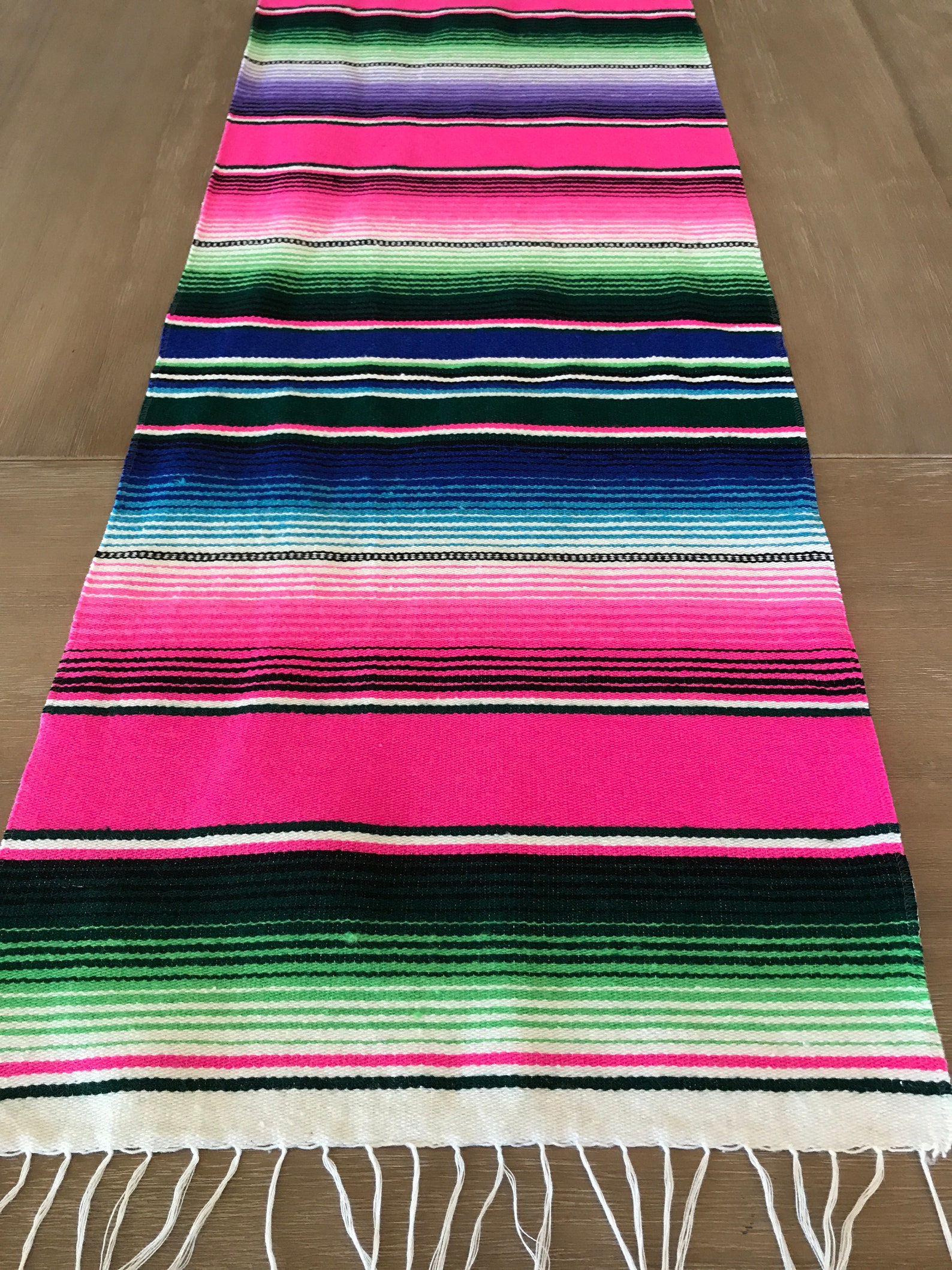 Mexican Sarape Table Runner Southwestern Pink Mexican Party | Etsy