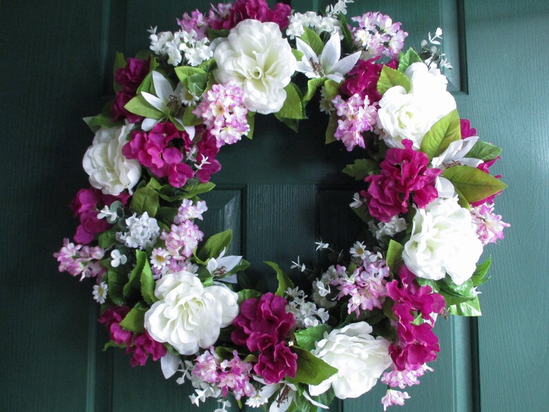Lilac Door Wreath Hydrangea Door Wreath Purple Door Wreath - Etsy