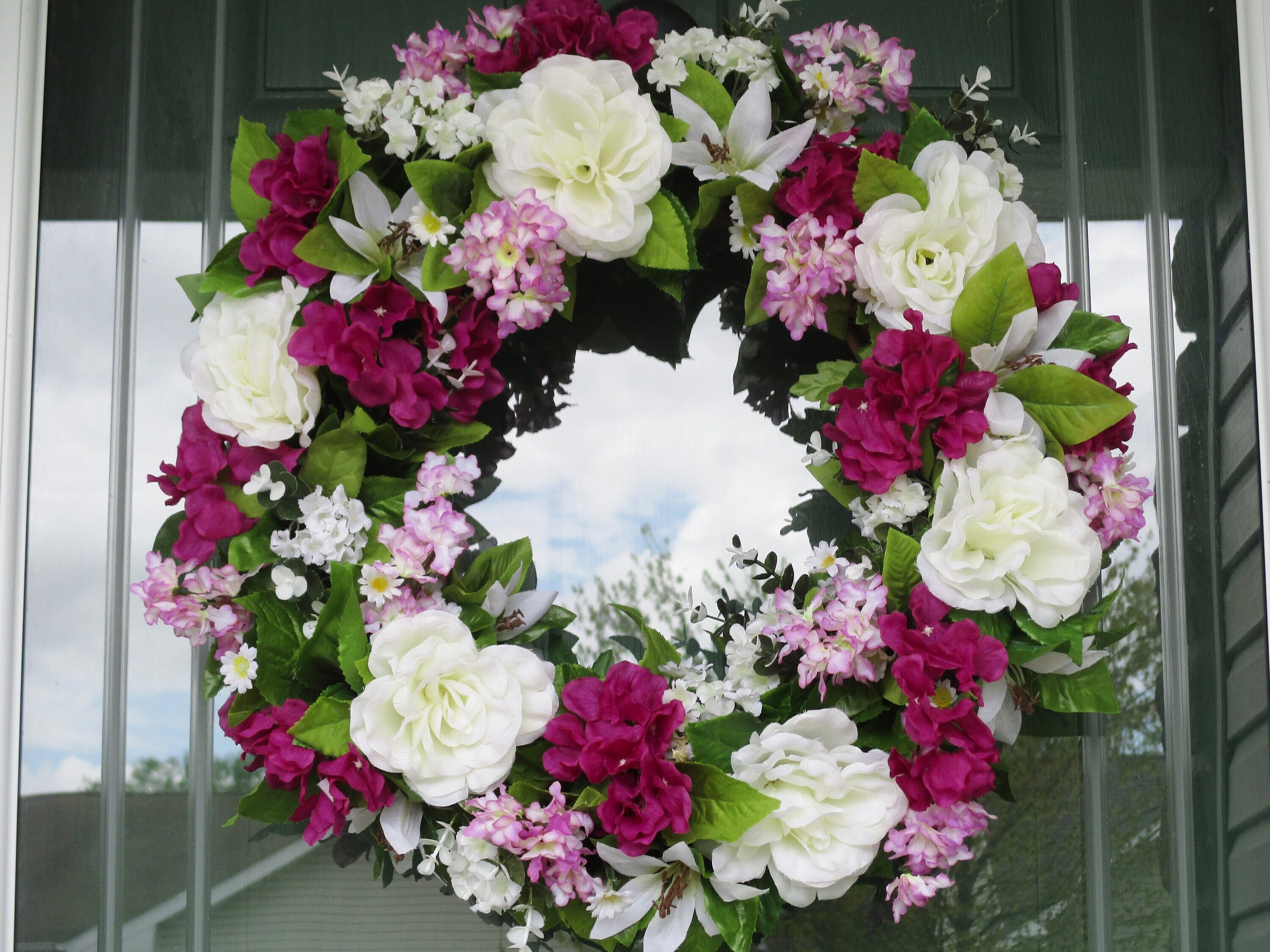 Lilac Door Wreath Hydrangea Door Wreath Purple Door Wreath - Etsy