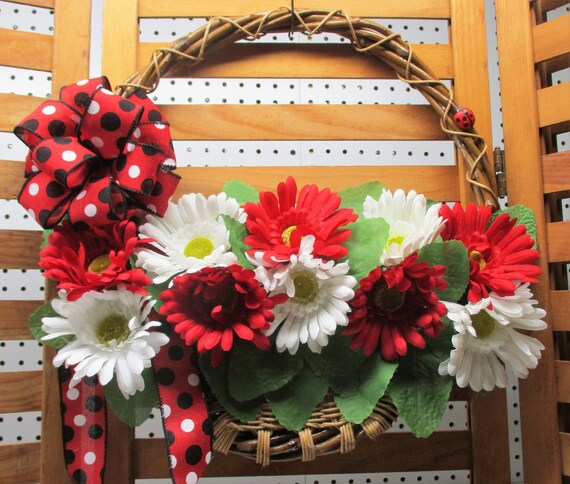 Ladybug Door Basket Ladybug Hanger Ladybug Wreath Ladybug | Etsy