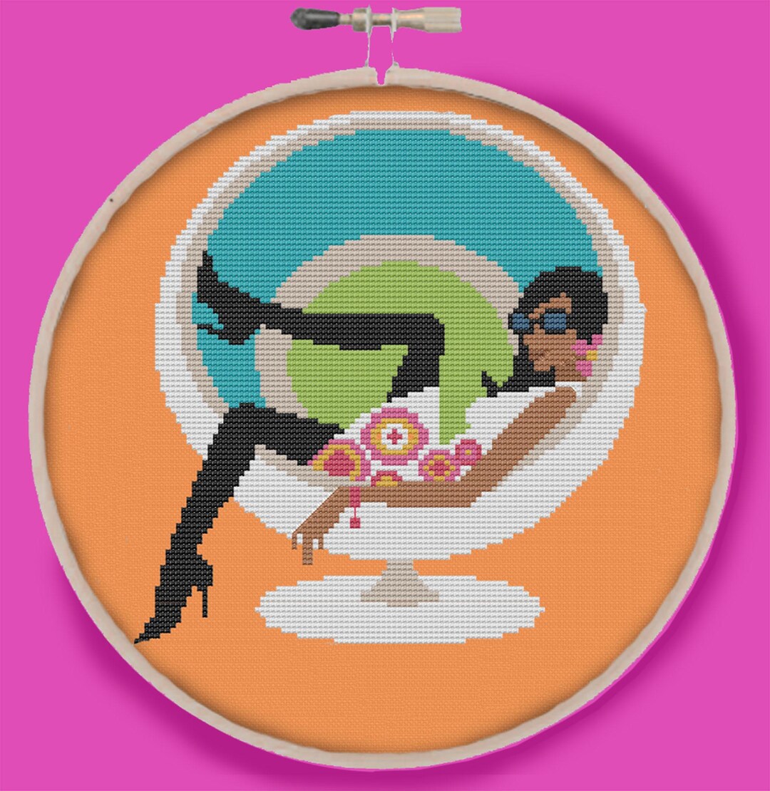MOD MODEL - Modern Counted Cross Stitch Pattern - Pdf Instant Download ...