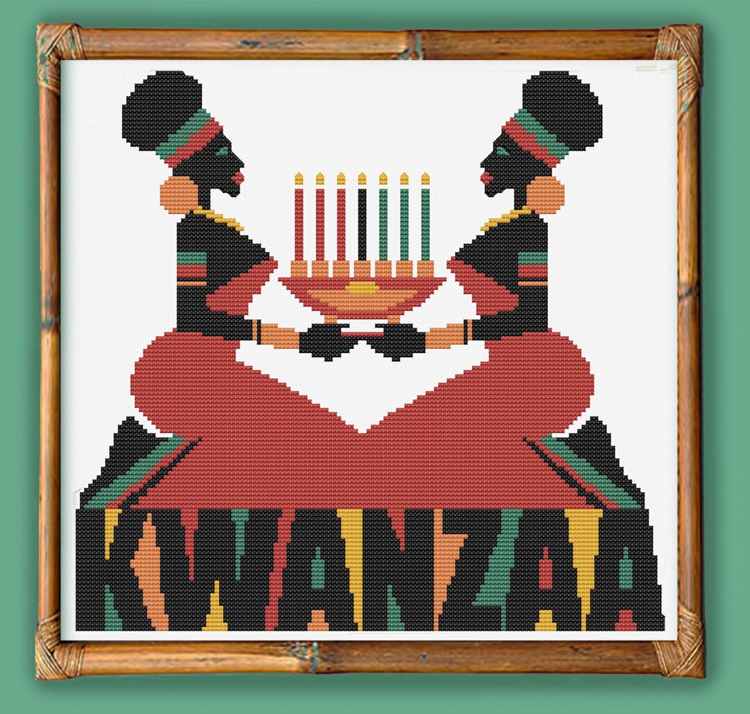 KWANZAA - Modern Counted Cross Stitch Pattern - Pdf Instant Download - Etsy