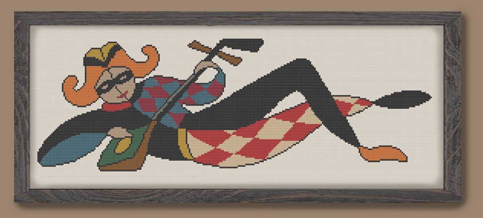 RETRO JESTER Modern Counted Cross Stitch Pattern Pdf - Etsy
