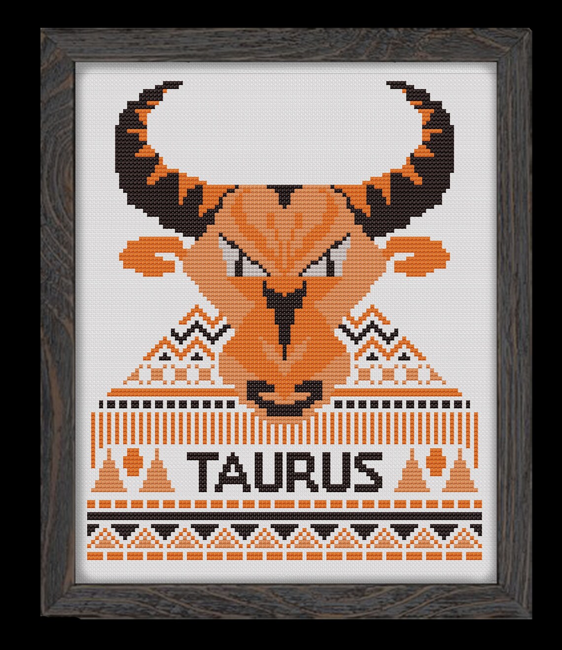 TAURUS - Modern Counted Cross Stitch Pattern - Pdf Instant Download - Etsy