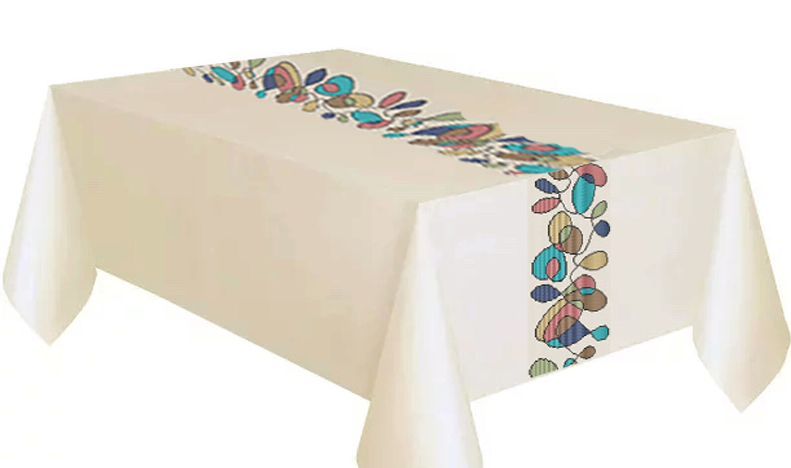 SCRIBBLE TABLE Runner-mid Century Modern Counted Cross Stitch Pattern ...