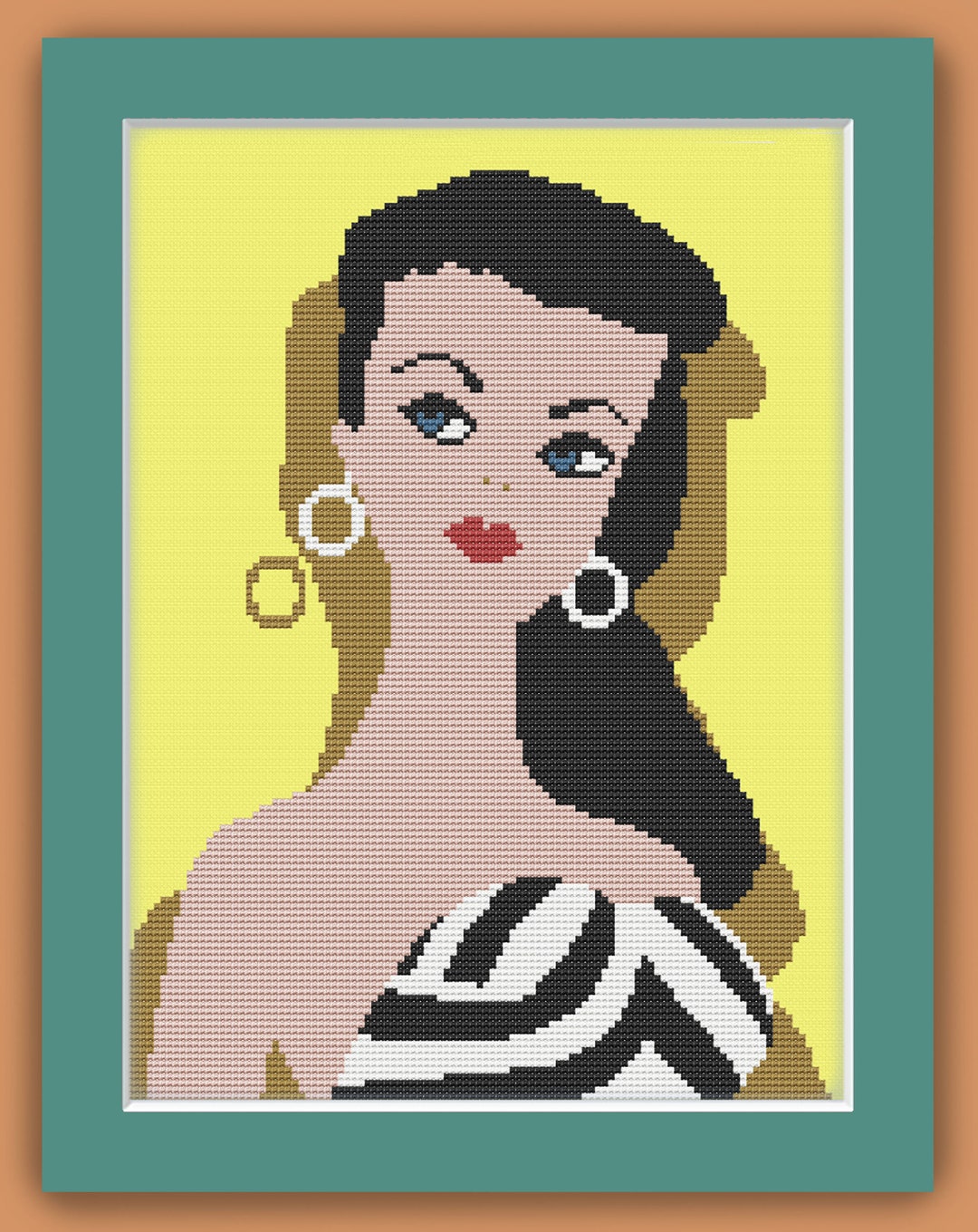 VINTAGE BARBIE - Modern Counted Cross Stitch Pattern - Pdf Instant ...