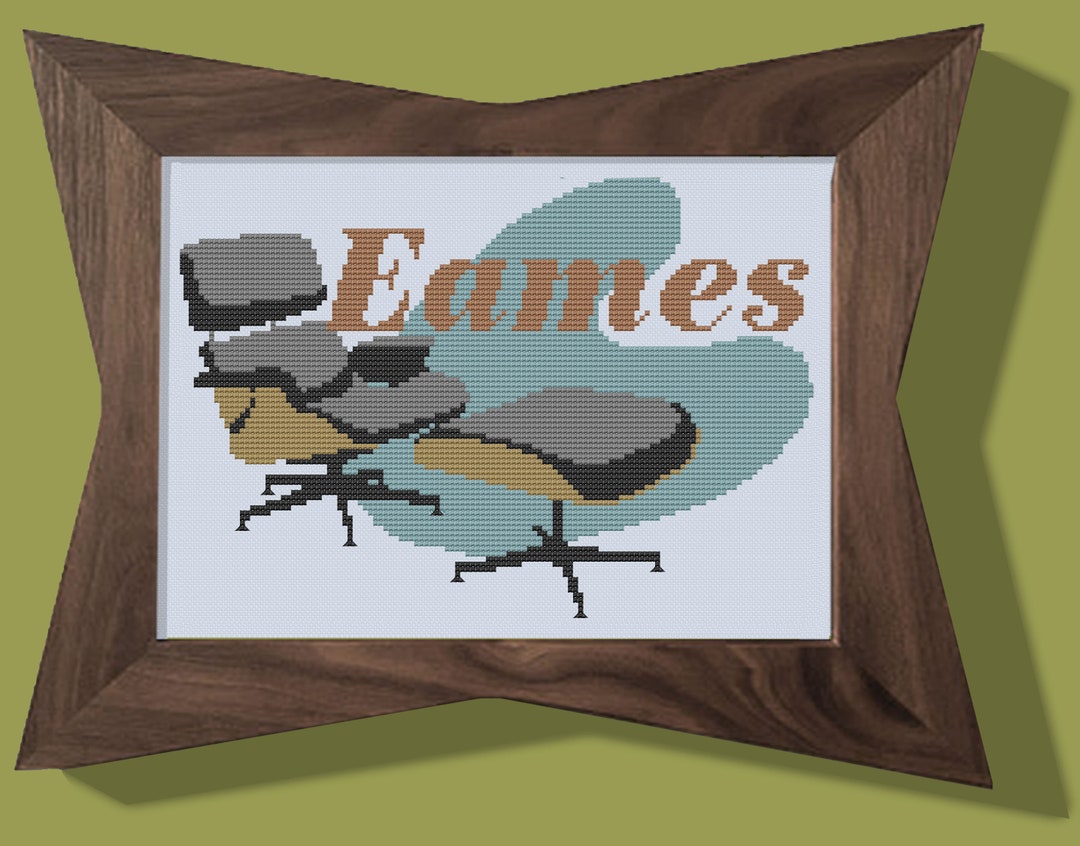 EAMES CHAIR- Modern Counted Cross Stitch Pattern - Pdf Instant Download ...