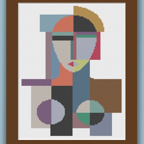 MODERN PORTRAIT Modern Counted Cross Stitch Pattern Pdf - Etsy