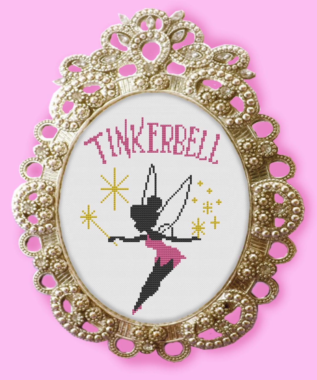 TINKERBELL/DRINKERBELL Modern Counted Cross Stitch Pattern Pdf Instant ...