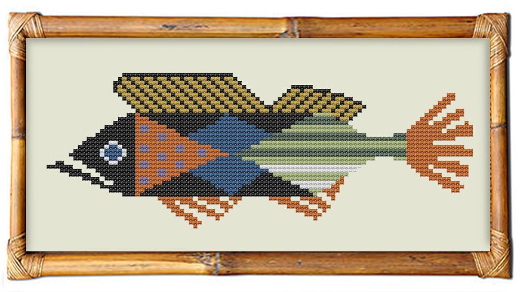 FOUR TROPICAL FISH Modern Counted Cross Stitch Pattern Pdf - Etsy