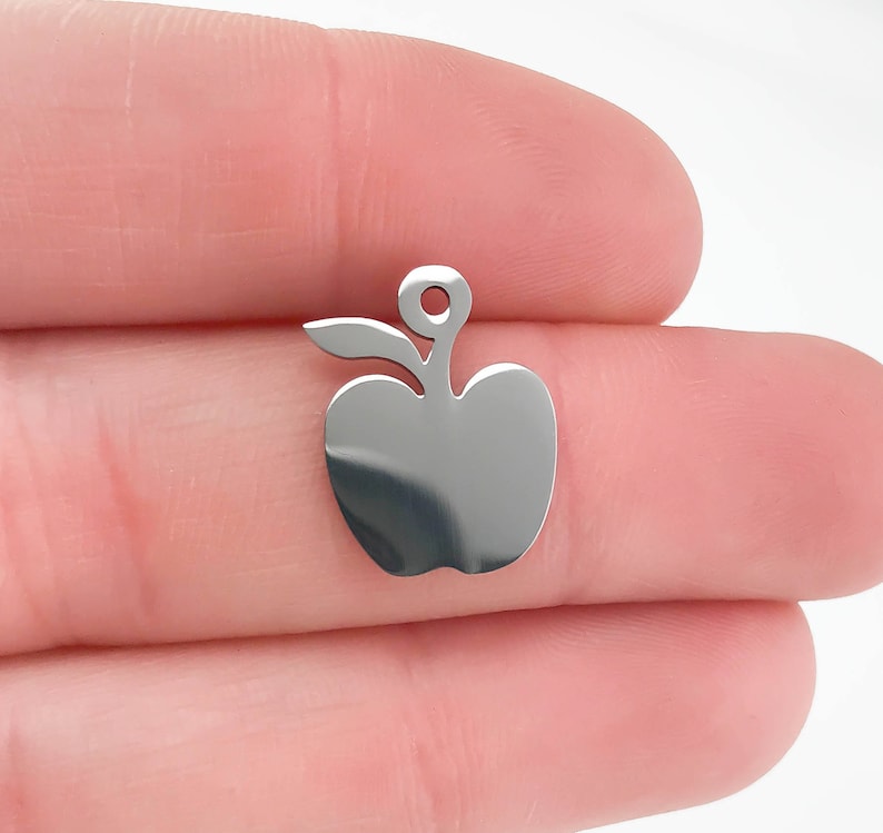 Stainless Steel Apple Charms, Highly Polished, No Tarnish, US Seller ...