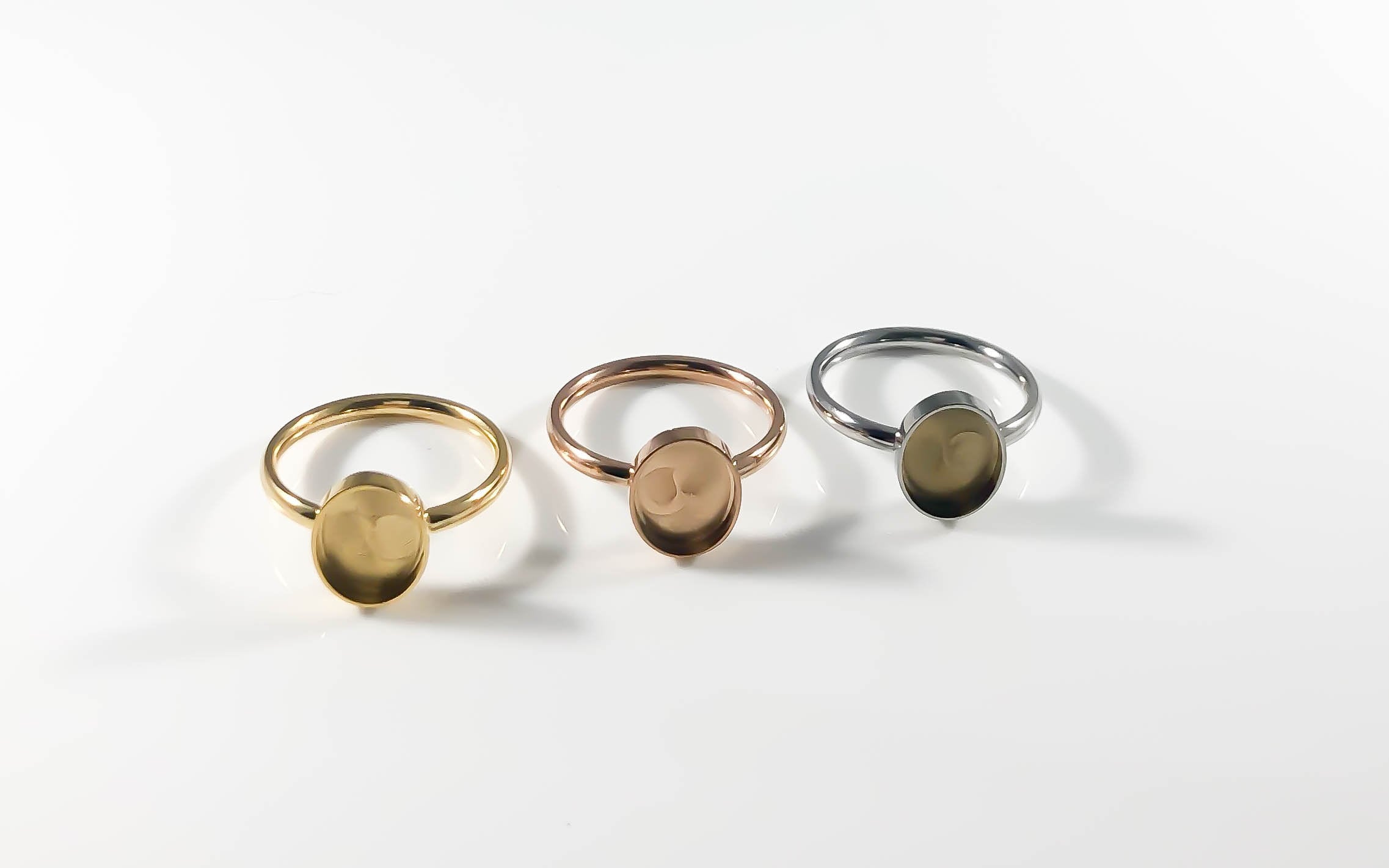 Bezel Ring Blanks-8mm Oval Bezel Cup Stainless Steel | Etsy