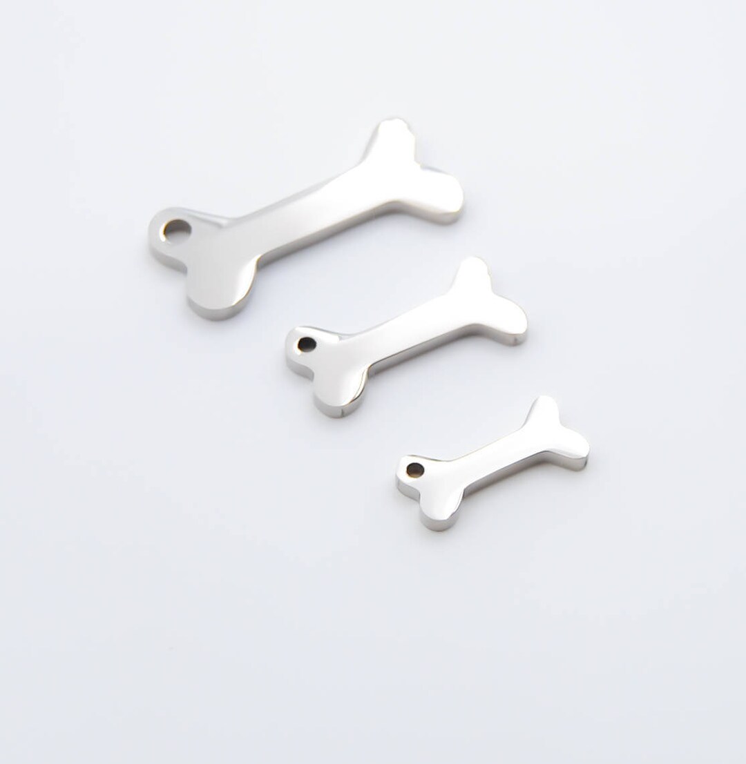 Dog Bone Charms, Stainless Steel, Highly Polished, No Tarnish, US ...