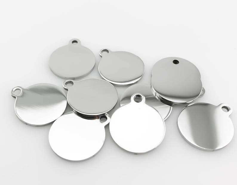 Package of 10 Highly Polished Stainless Steel Blanks High - Etsy