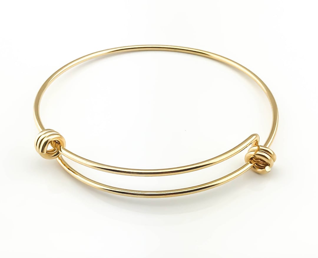 Gold Stainless Steel Adjustable Bangle. Adjustable Stainless Steel ...