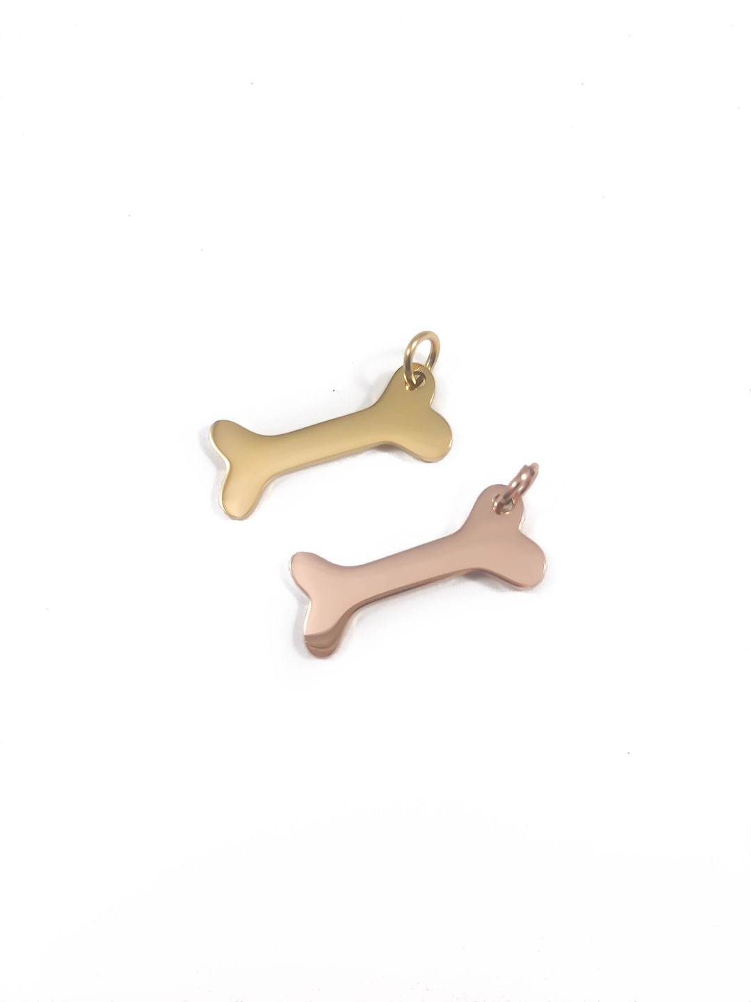 Gold -rose Gold Plated Stainless Steel Dog Bone Charms, Silver, Gold ...