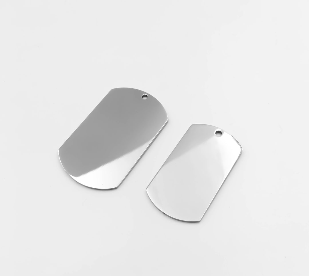 Dog Tag Blanks-stainless Steel -single or Package of 10, Highly ...