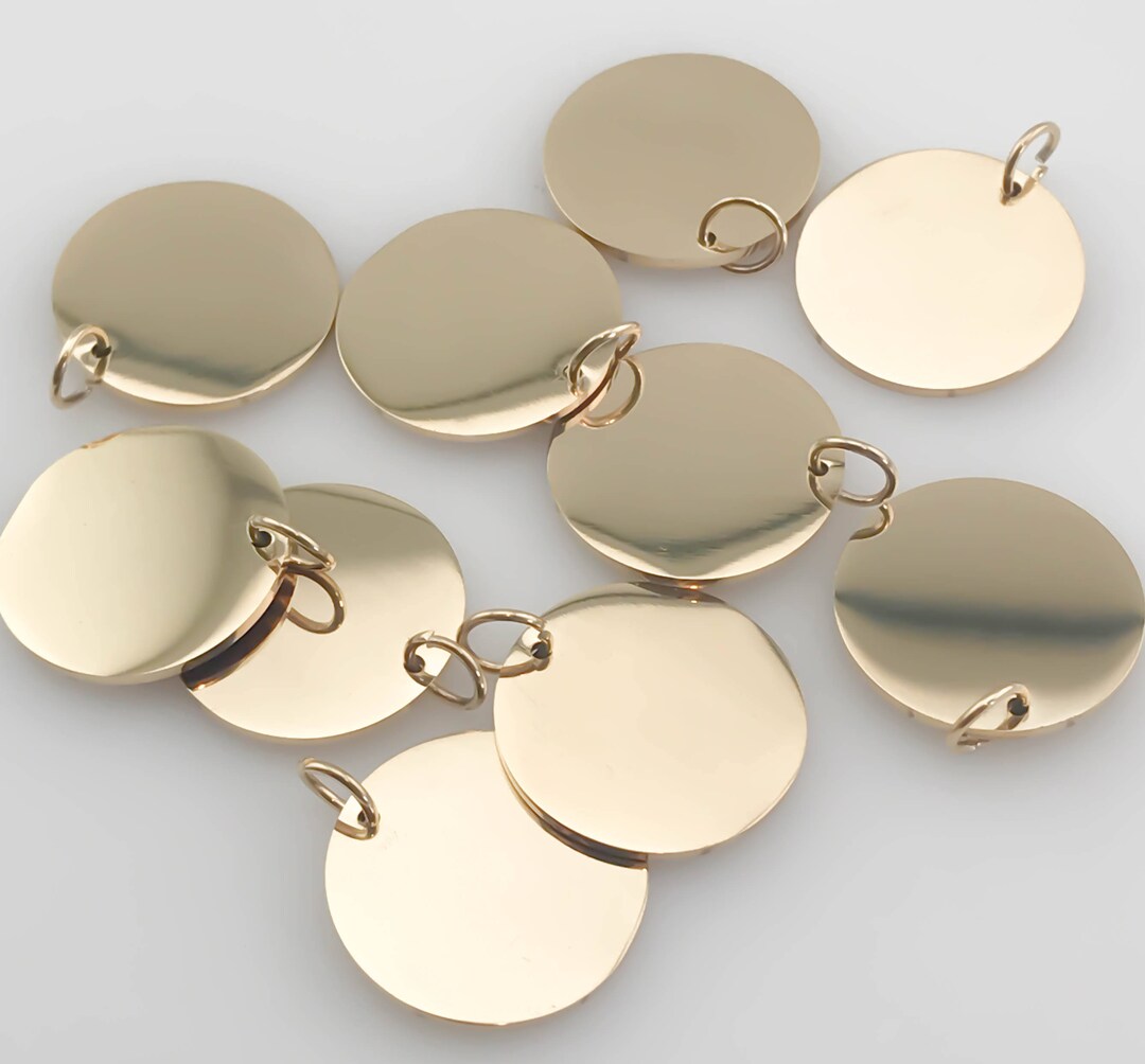 Gold Plated Stainless Steel Blanks, Pack of 10, Polished Gold Plated ...