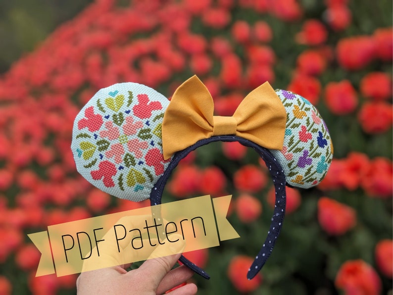 Cross Stitch Mouse Ear Pattern - Mouse Mums - Etsy