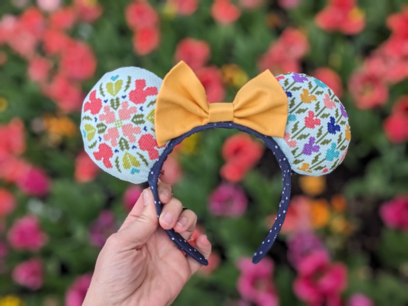 Cross Stitch Mouse Ear Pattern - Mouse Mums - Etsy