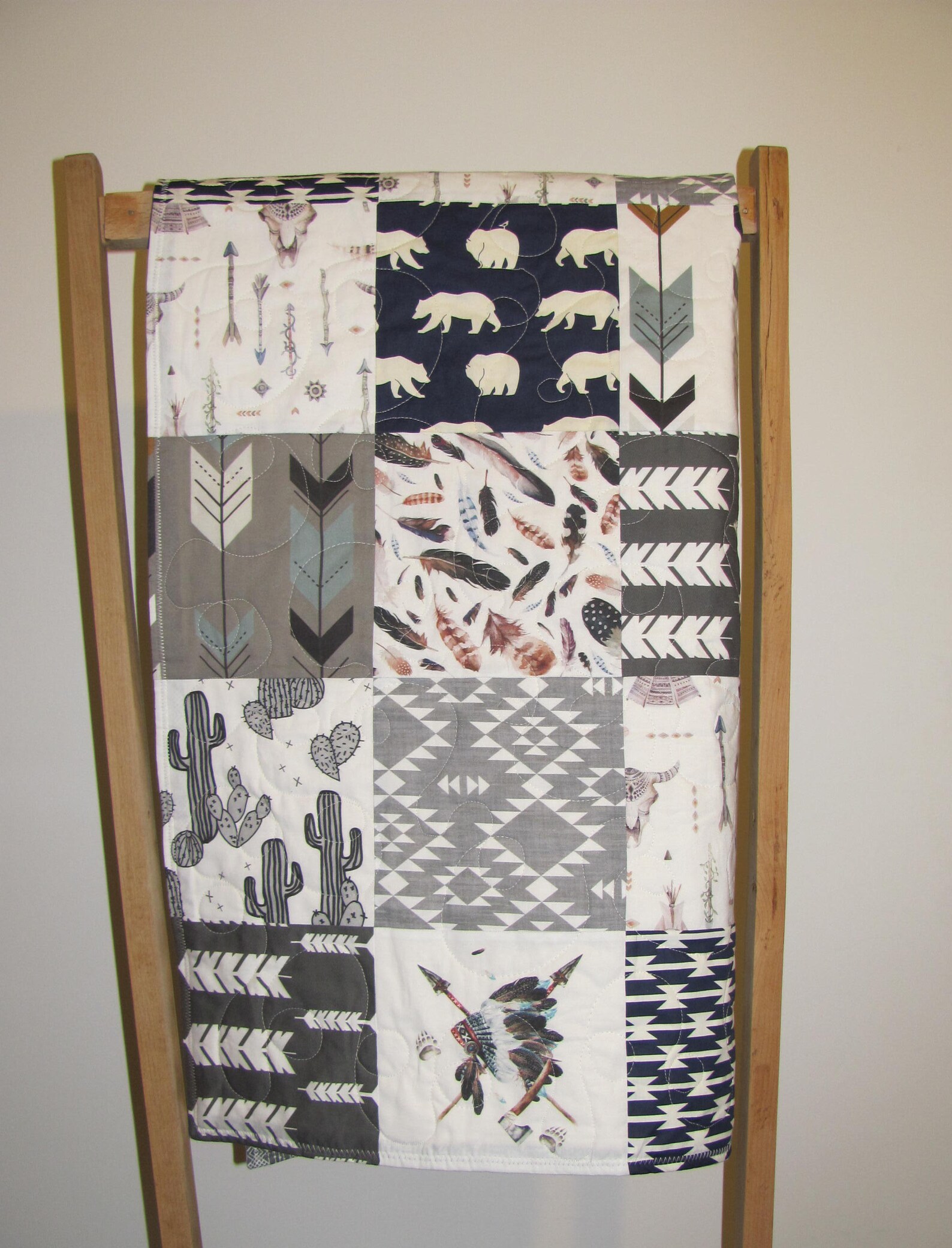 Baby Quilt, Boy AZTEC Quilt, Boho Toddler Quilt - Etsy