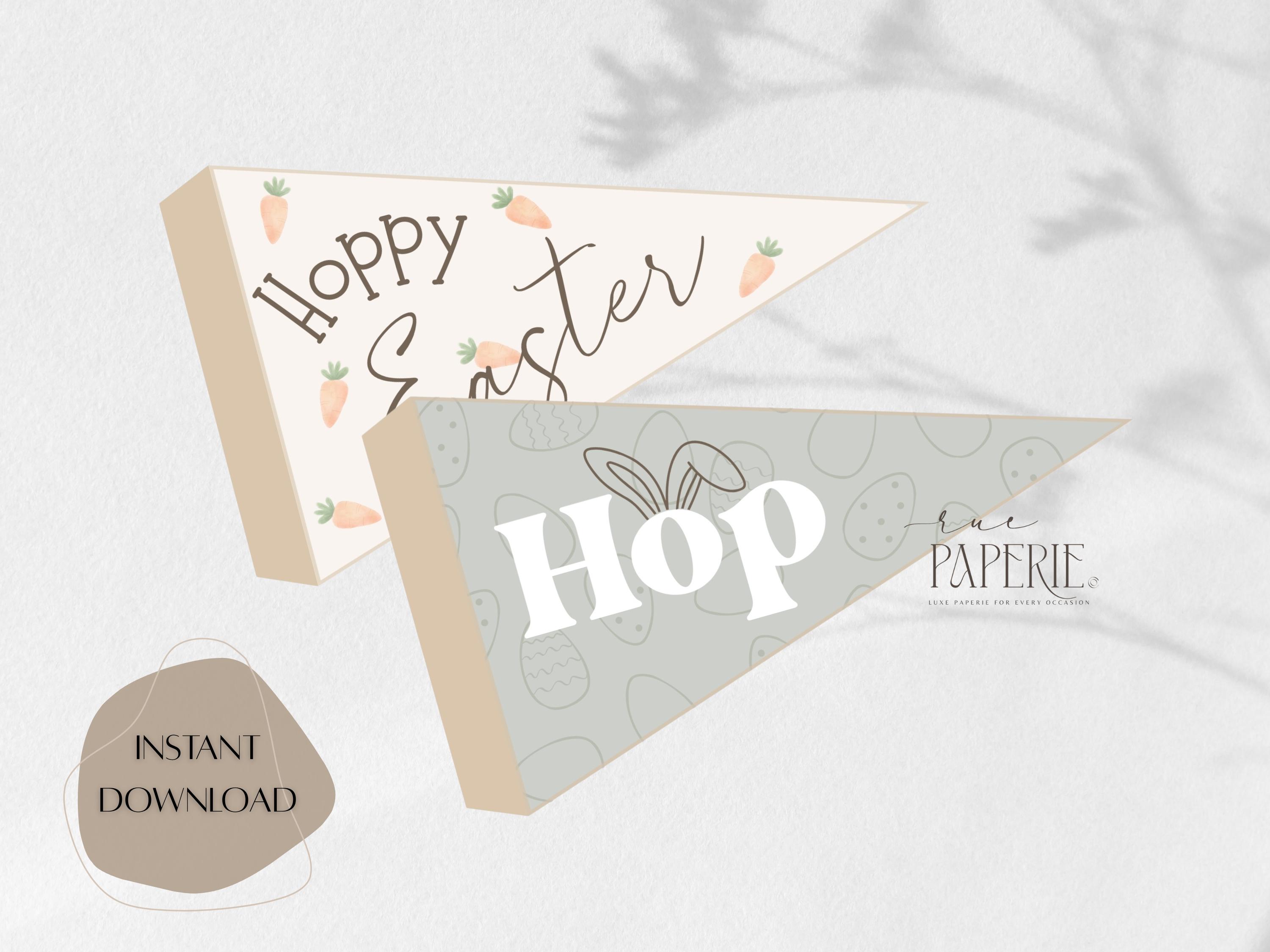 Easter Pennant Flag | Printable Easter Flag | Easter Flags | 4 ...