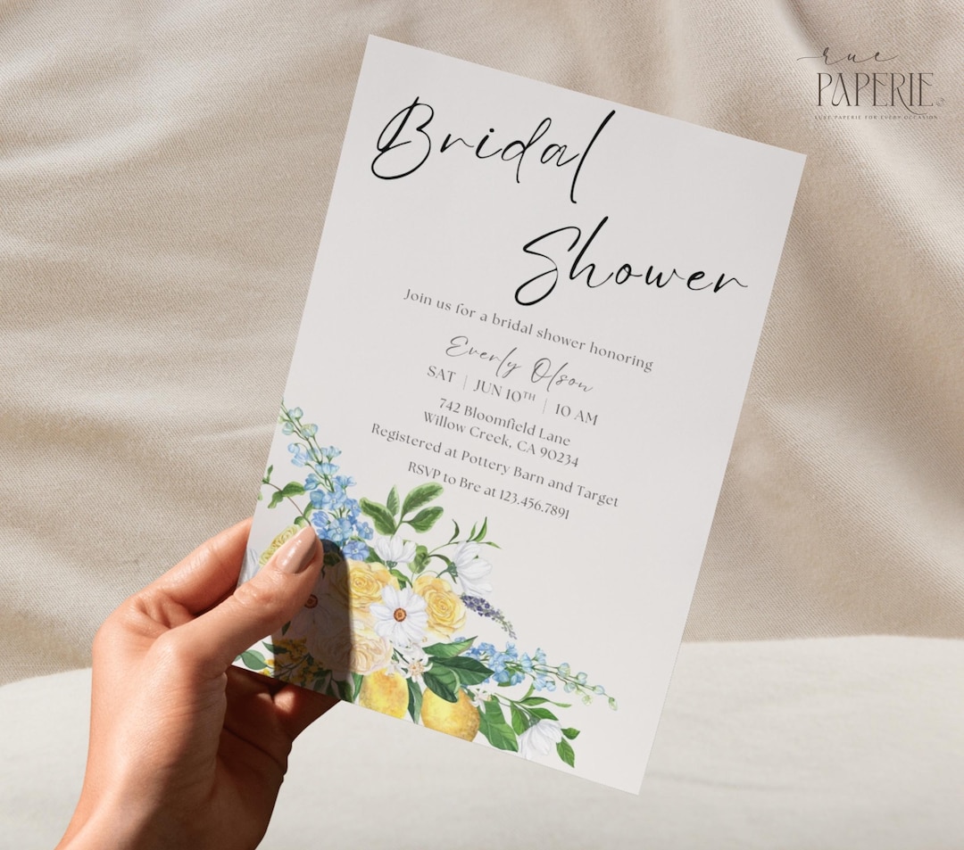 Limoncello Invitation, Lemon Bridal Shower, Citrus Shower, Bridal ...