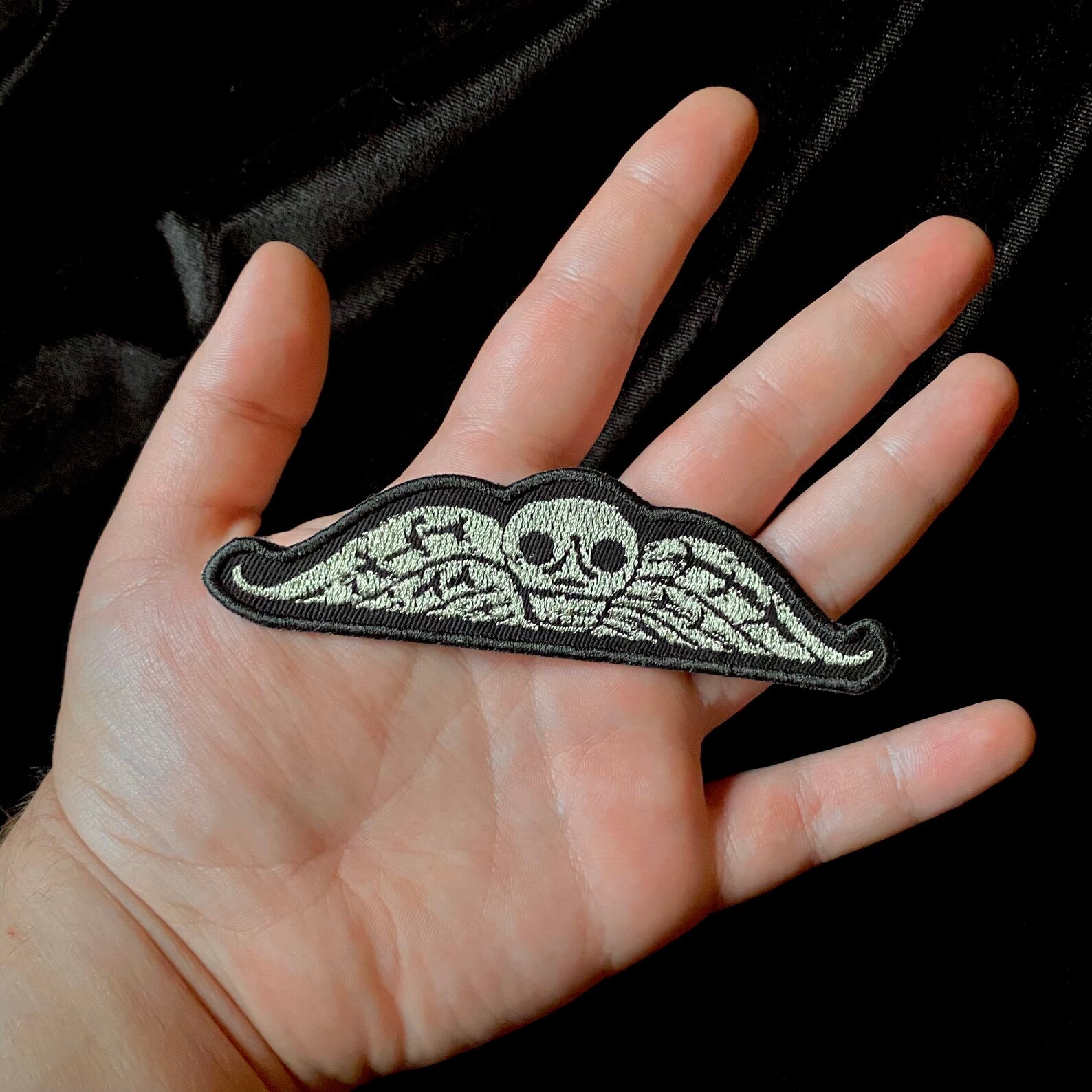 Deaths Head Tombstone - Embroidered Iron-on Patch - Etsy