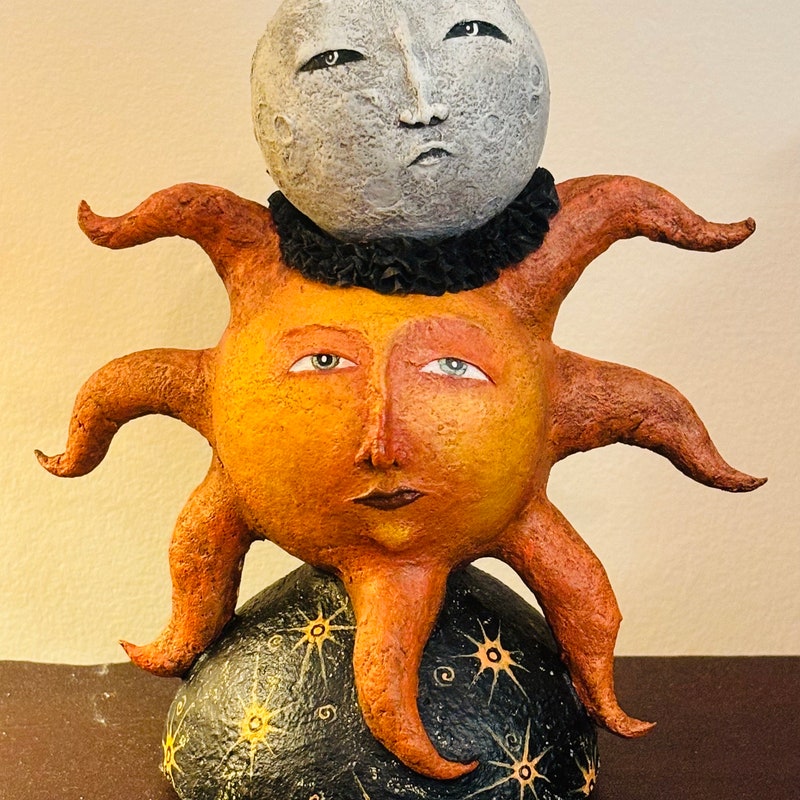 Paper Mache Moon - Etsy