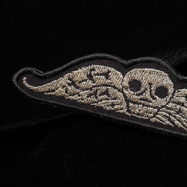 Deaths Head Tombstone - Embroidered Iron-on Patch - Etsy