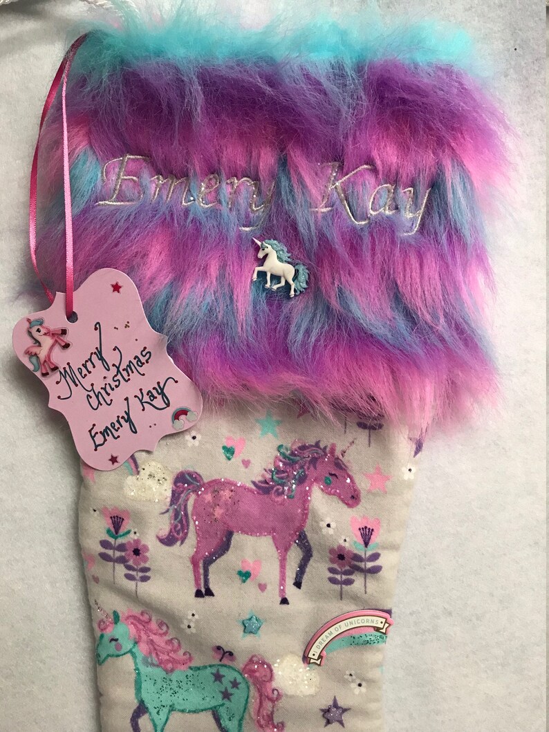 Magical Sparkly Unicorn Christmas Stocking - Etsy