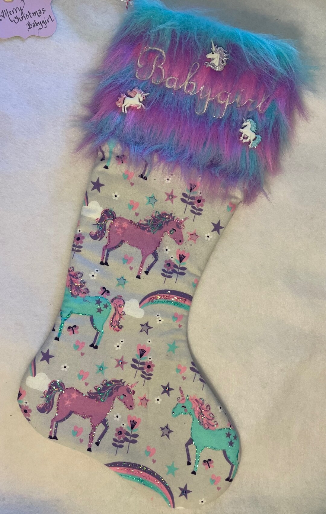 Magical Sparkly Unicorn Christmas Stocking - Etsy