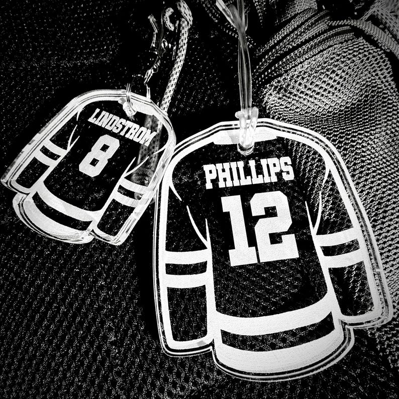 Hockey Bag Tag, Hockey Team Gift, Hockey Keychain, Sports Team Gift ...