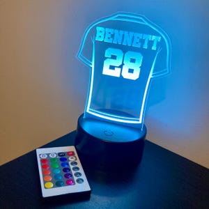 Personalized Soccer Night Light Football Lamp Kids Night Light Soccer ...
