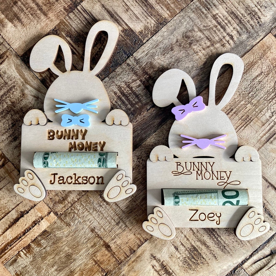 Easter Basket Money Holder Easter Bunny Money Holder Easter Basket Name ...