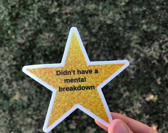 Mental Breakdown Sticker - Etsy