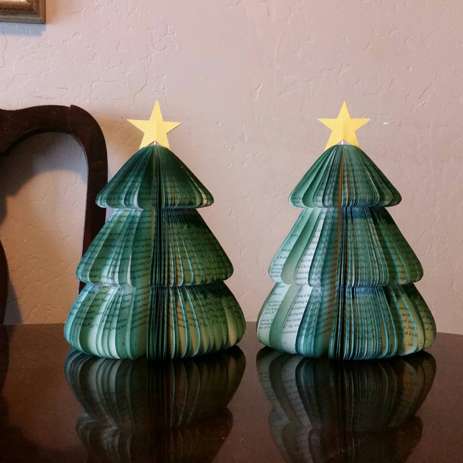 Book Christmas Tree Book Tree Christmas Decor Cute Tiny | Etsy