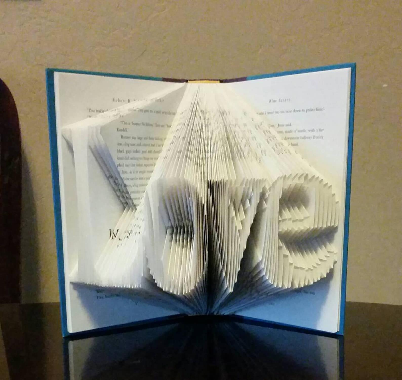Love Folded Book Art Anniversary Gift Wedding Book | Etsy