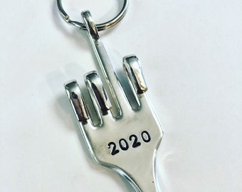 Fork Key Chain Stamped Fork Stamped Fork Gifts Funny - Etsy