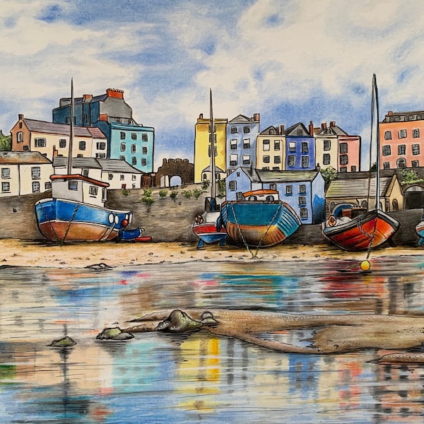 Tenby Print - Etsy UK