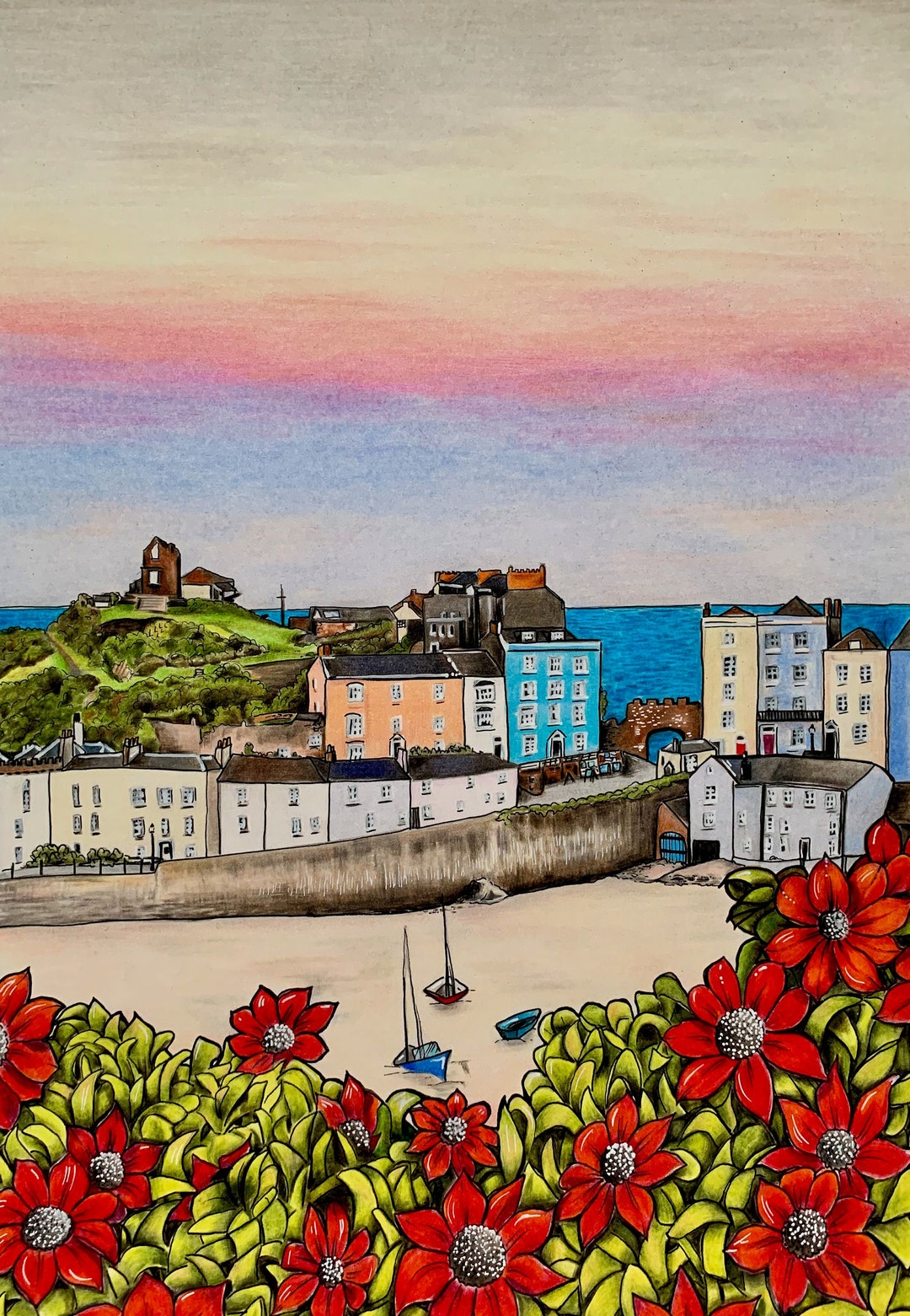 Fine Art Print 'tenby in Bloom' - Etsy