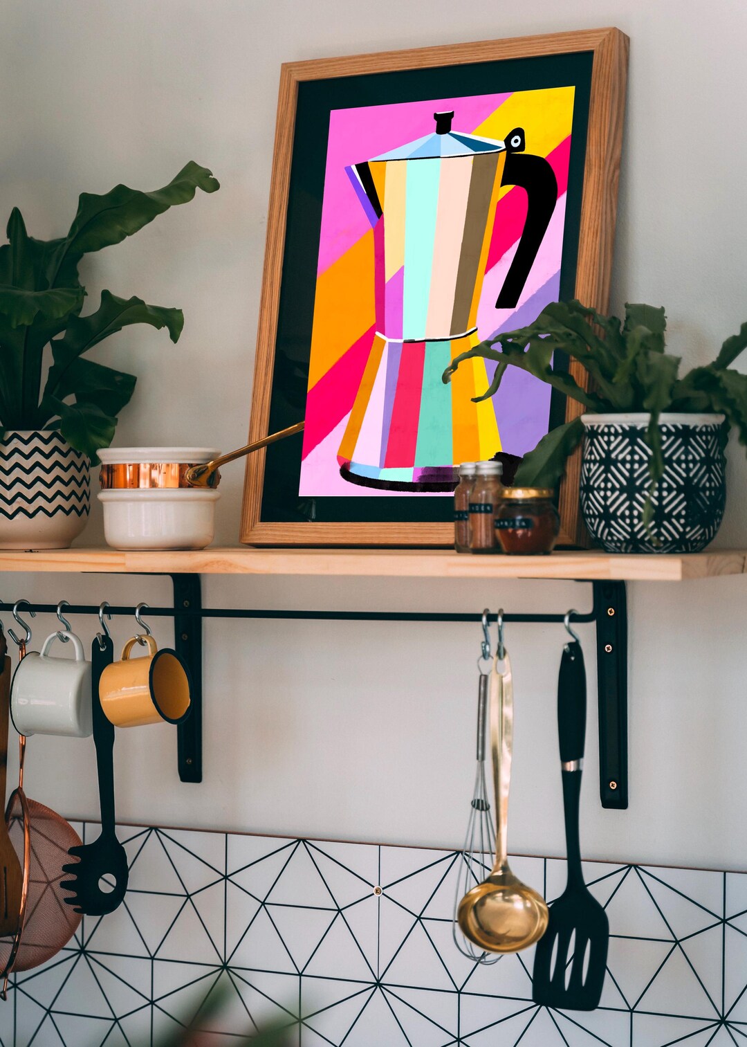 Wielokolorowy Rysunek, Kolorowa Kawiarka, Napój, Ilustracja, Kawa ...