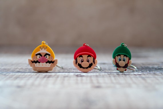 Mario Luigi & Wario Face Keychains - Etsy