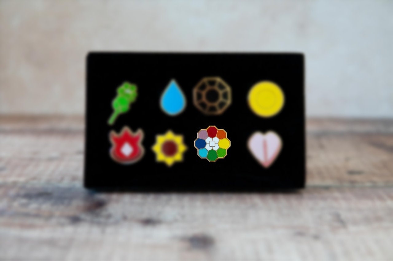 Pokemon Kanto Region Gen1 Gym Leader Pin Badges - Etsy