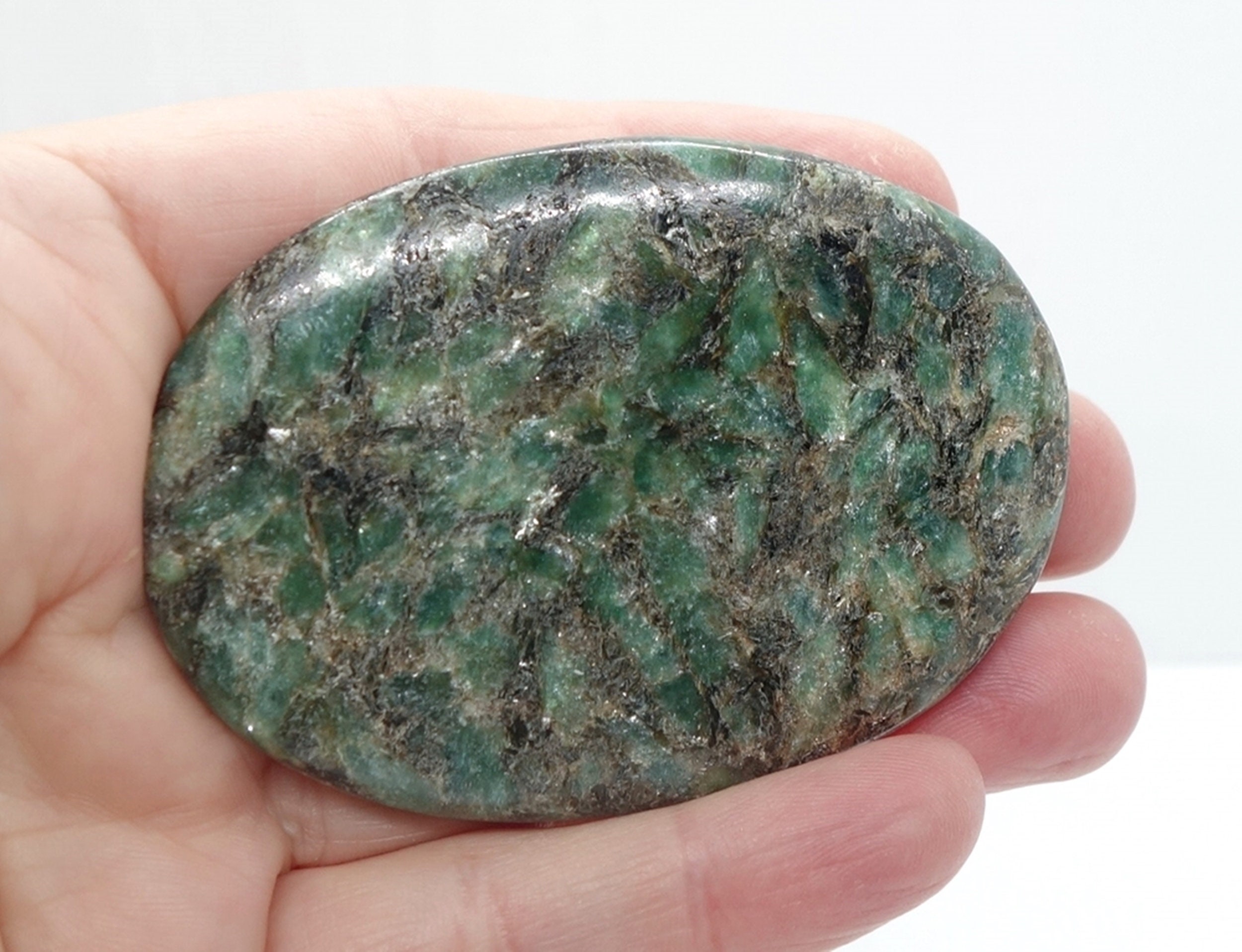 Green Mica Crystal Palmstone 7 x 5 cm Healing Crystal Good | Etsy